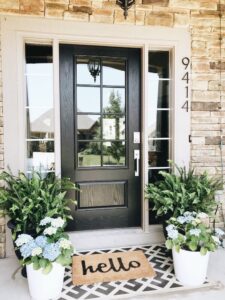 Cute layered front door mat ideas for Spring