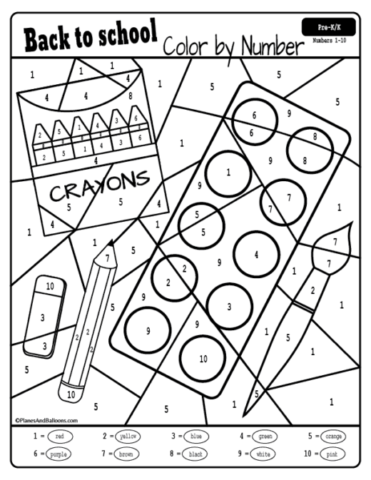 Free back to school coloring pages for preschool kids