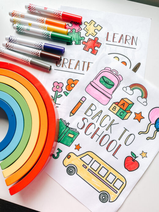 Free back to school coloring pages for preschool kids