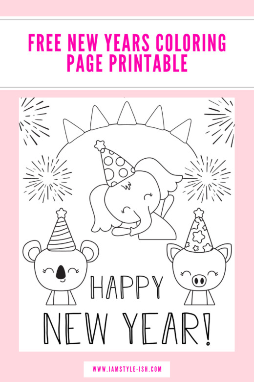 Free New Years coloring pages to keep your kids entertained